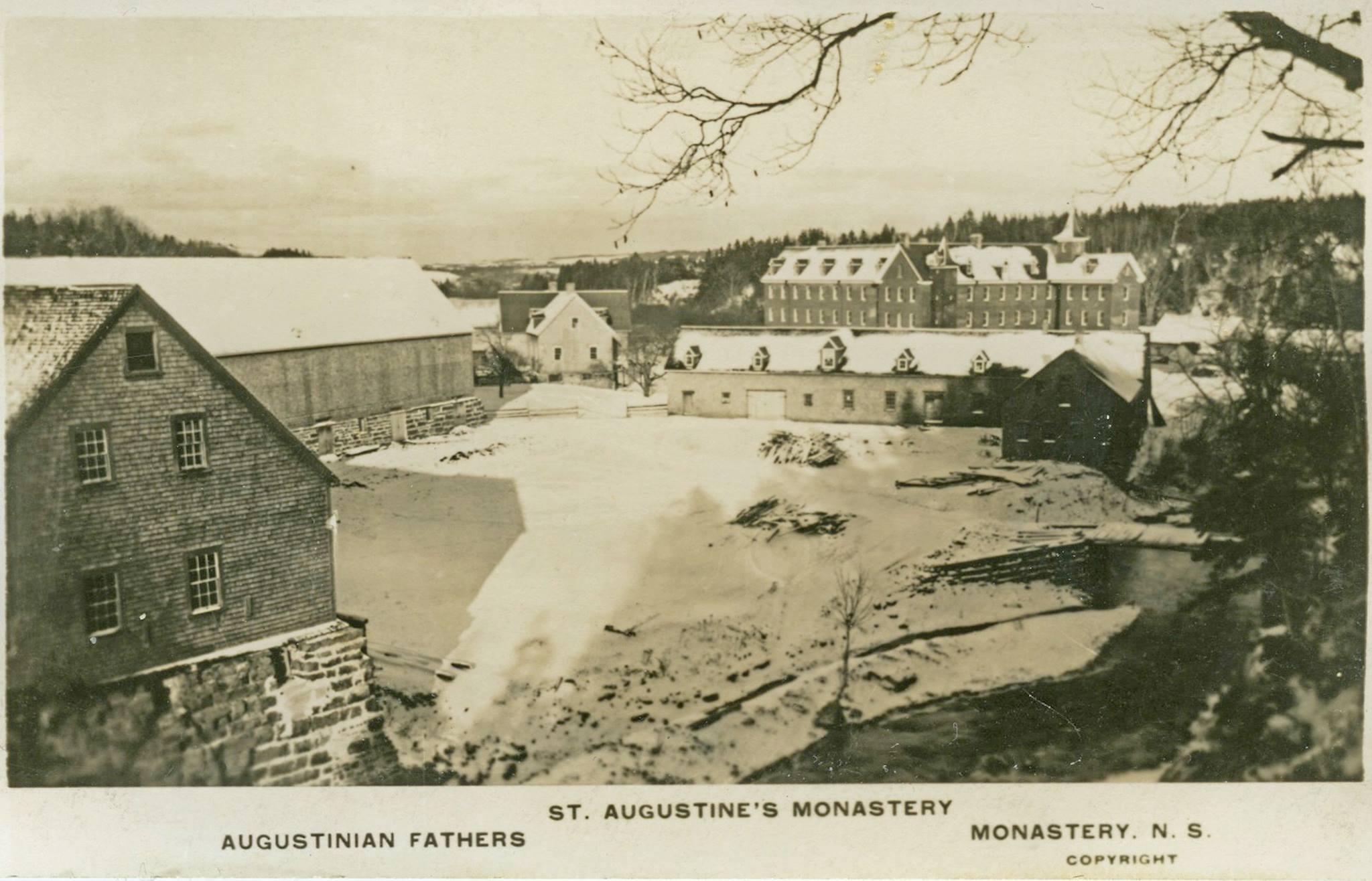 Postcard of St. Augustine’s Monastery, Winter Scene | Imagine Antigonish